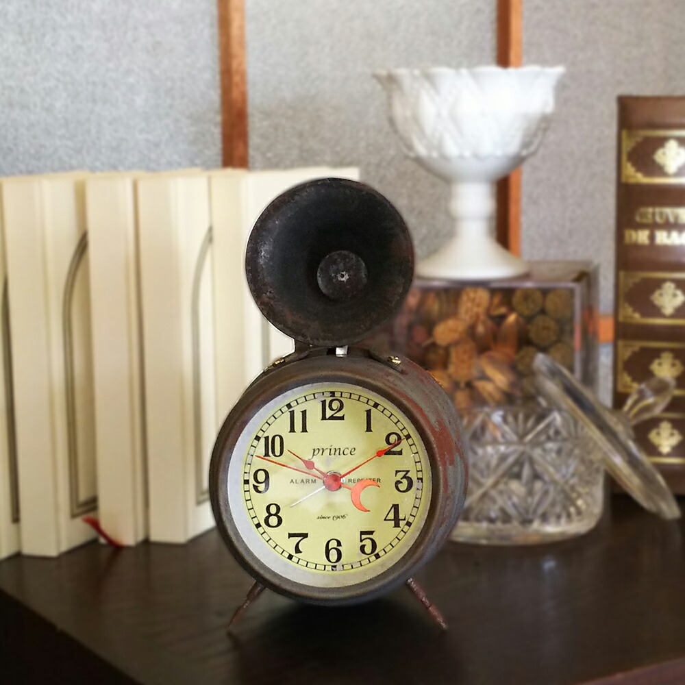【楽天市場】PRINCE プリンス Bugle alarm clock Aging ビューグルクアラームロック エージング 目覚まし時計 ...