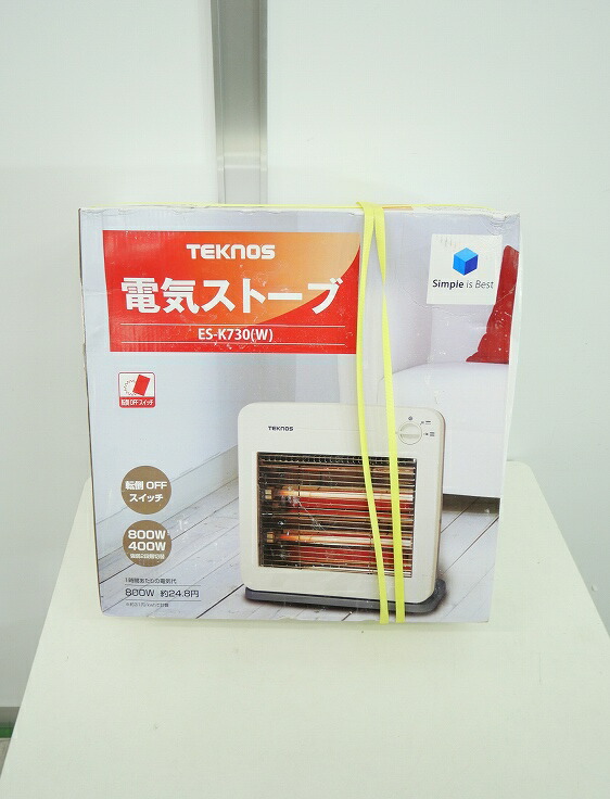 【楽天市場】【未使用品】テクノス製/2023年式/電気ストーブ/ES-K730(W)：激安学生リサイクルショップ