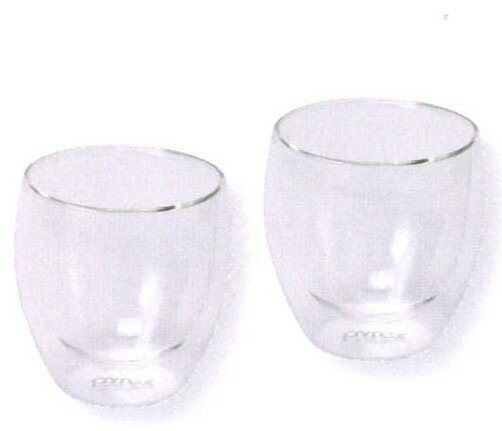 【楽天市場】Pyrex Double wall glass ダブルウォールグラス2個 250ml 2pcs：川上商店