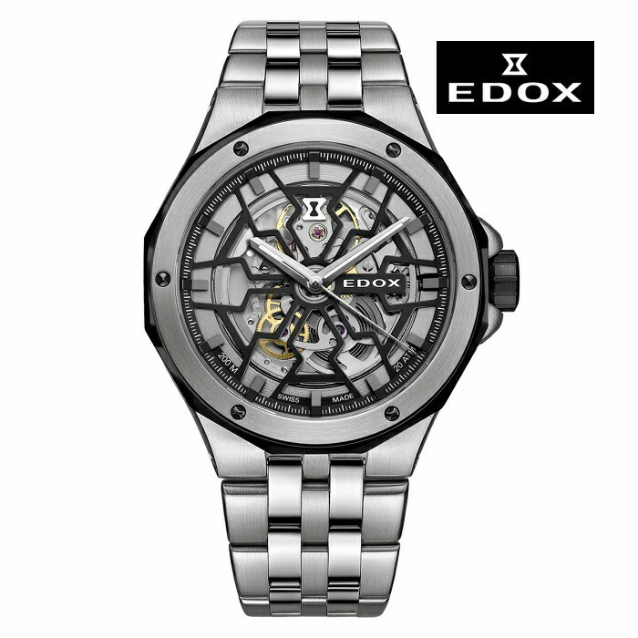 【楽天市場】EDOX エドックス 85303-3NM-NBG メカニカル 自動巻き メンズ 腕時計 ウォッチ 時計 シルバー色 金属ベルト ...