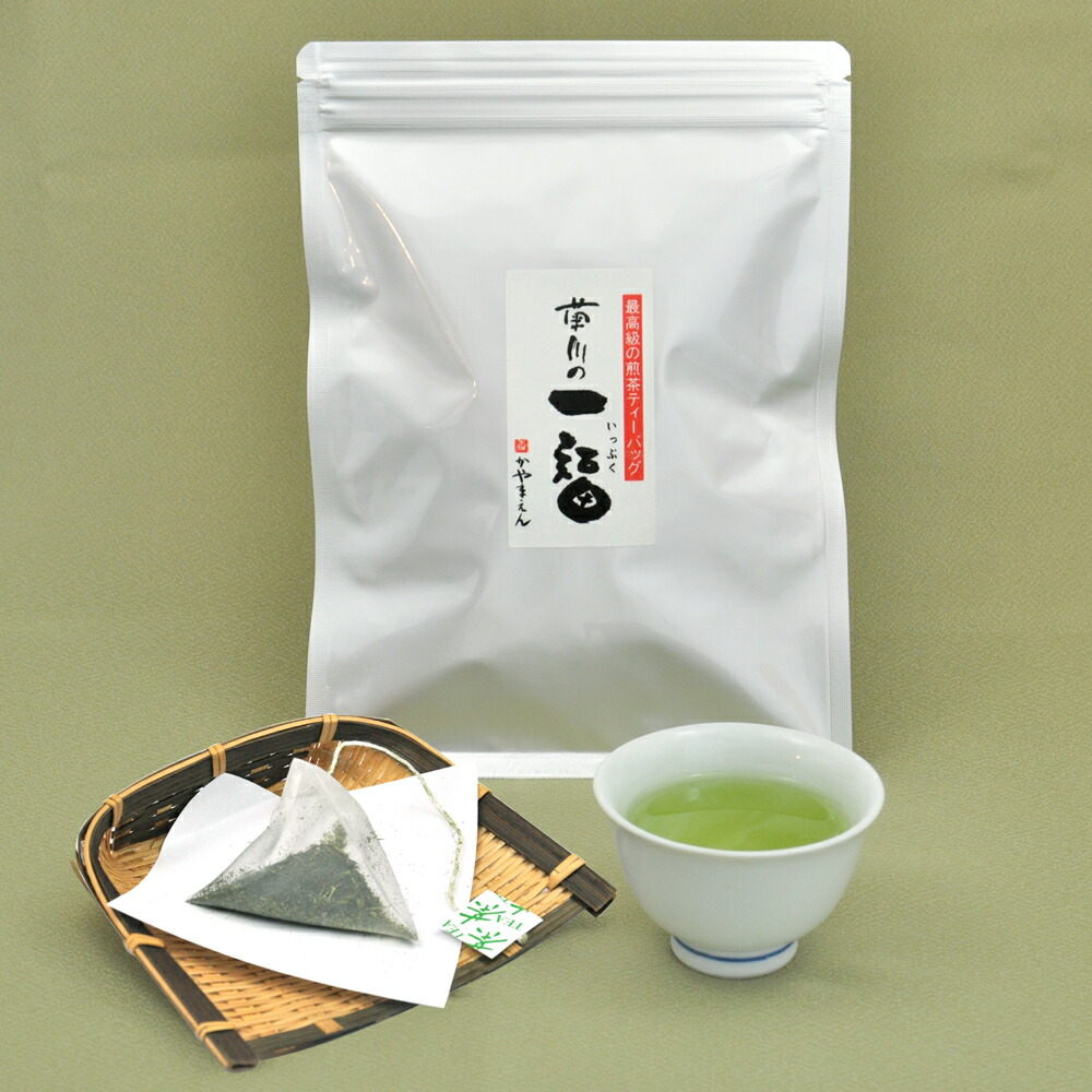 【楽天市場】\2個購入で50円OFFクーポン／深蒸し茶 煎茶 ひも付き 一煎 ティーパック 菊川の一福 2.5g×30P チャック付袋 1杯用 紐付き ティーバッグ お茶 静岡茶 かやまえん ...