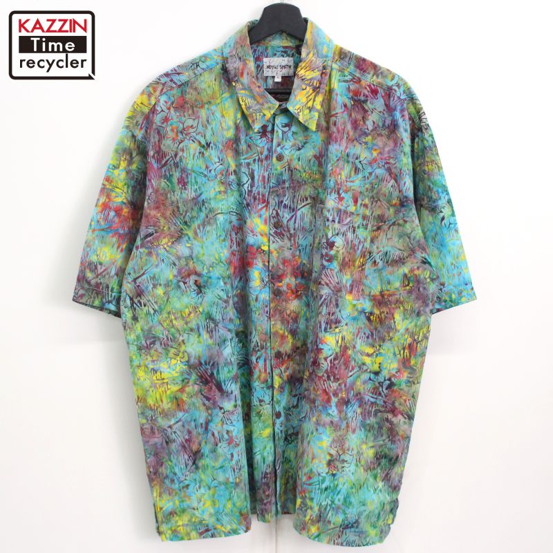 【楽天市場】00s INDYGO SMITH 総柄 ハイビスカス 半袖シャツ 古着 ★ メンズ 表記XLサイズ マルチカラー：Vintage ...