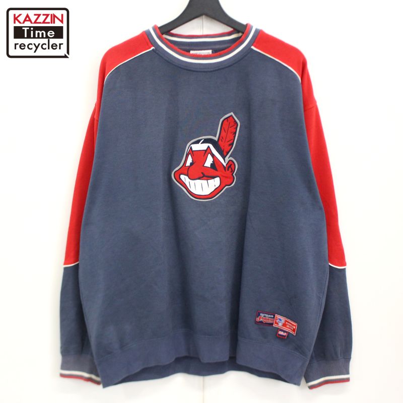【楽天市場】00s MLB リー Lee クリーブランド・インディアンズ スウェット トレーナー 古着 ★ メンズ 表記Lサイズ ネイビー：Vintage古着屋 KAZZINTimerecycler