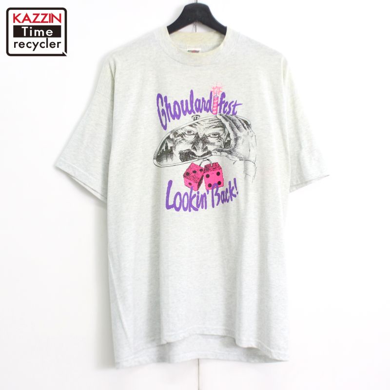 【楽天市場】90s ヴィンテージ Fruit of the Loom Ghoulardi Fest 両面プリント 半袖Tシャツ 古着 ★ ...
