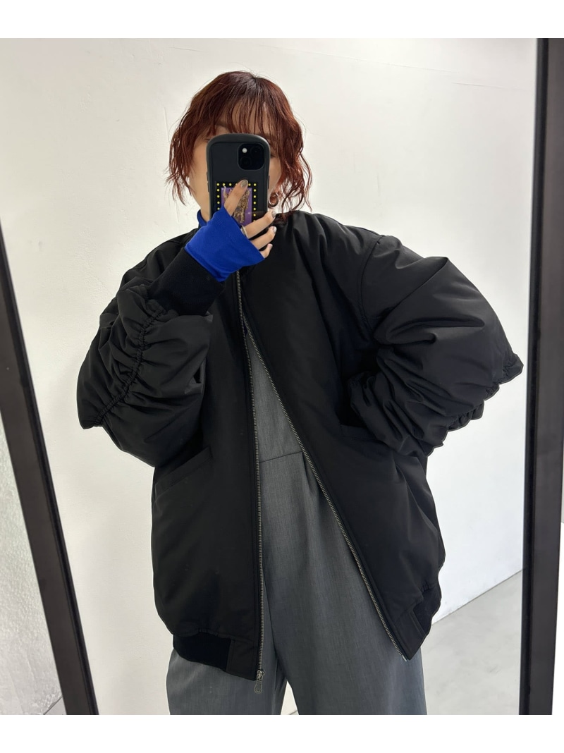 【楽天市場】【SALE／50%OFF】BIGギャザースリーブMA-1 KBF ケービーエフ ジャケット・アウター MA-1 ホワイト ブラック【RBA_E】【送料無料】[Rakuten ...