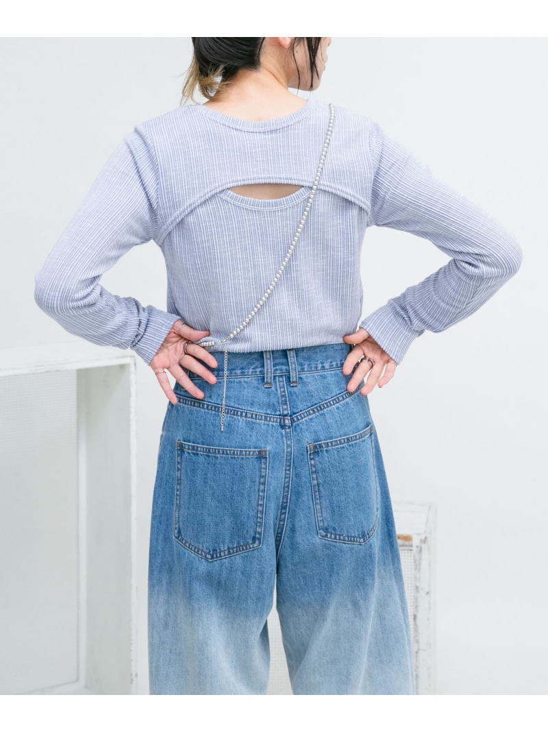 【楽天市場】【SALE／40%OFF】2WAYフロントスリットカットソー KBF ケービーエフ トップス カットソー・Tシャツ パープル ベージュ【RBA_E】[Rakuten Fashion ...