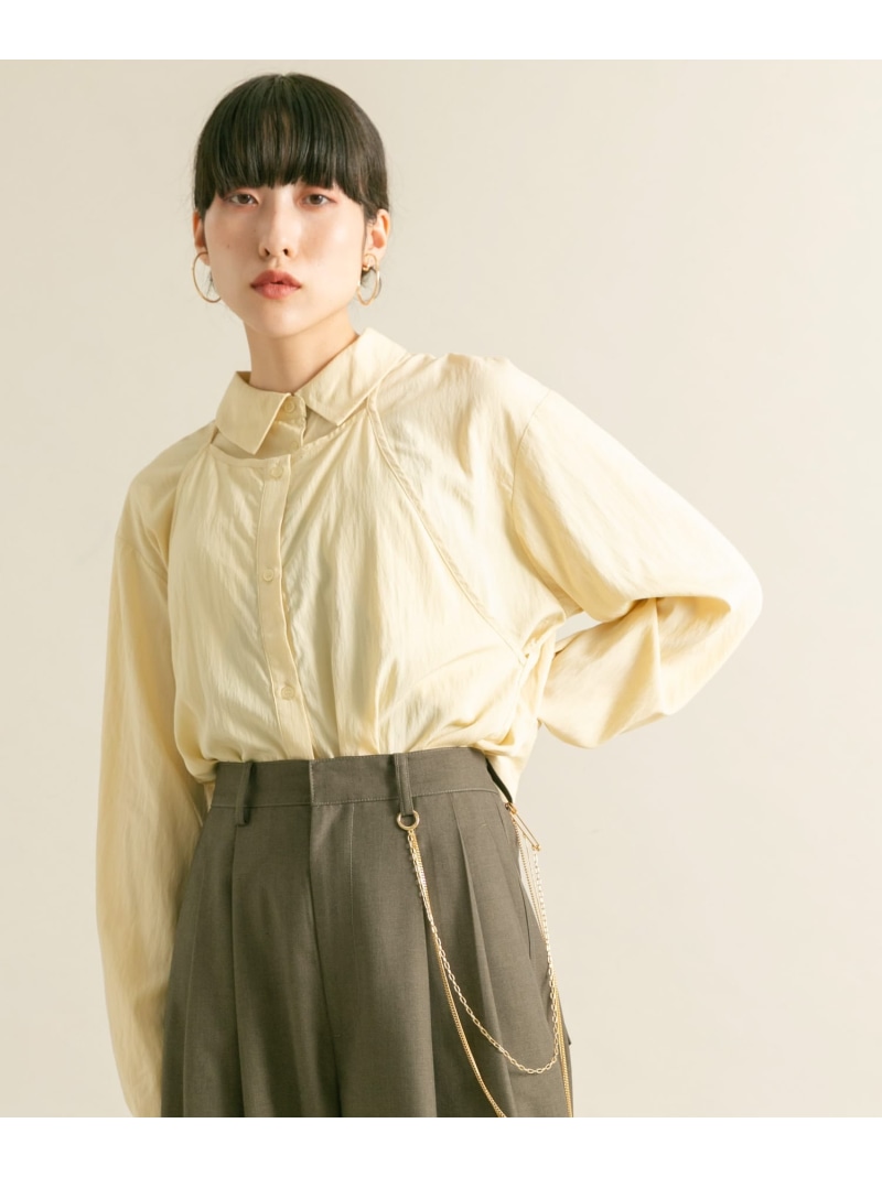 【楽天市場】【SALE／50%OFF】2WAYレイヤードシャツ KBF ケービーエフ トップス シャツ・ブラウス レッド ホワイト イエロー【RBA_E】[Rakuten Fashion ...