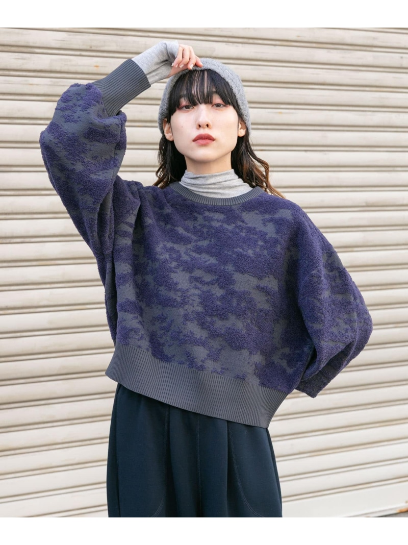 【楽天市場】【SALE／50%OFF】マーブルジャガードニット KBF ケービーエフ トップス ニット ブルー【RBA_E】【送料無料】[Rakuten Fashion]：KBF／ケービーエフ