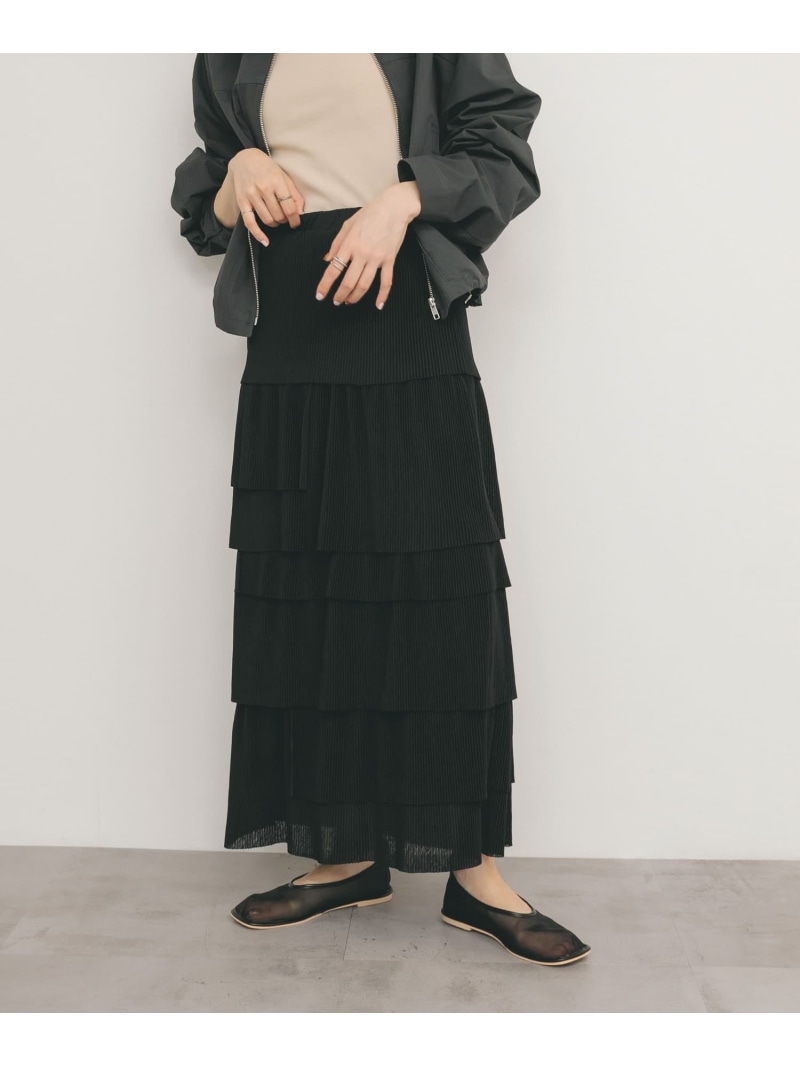 【楽天市場】ランダムティアードスカート KBF ケービーエフ スカート その他のスカート グリーン ブラック【送料無料】[Rakuten Fashion]：KBF／ケービーエフ