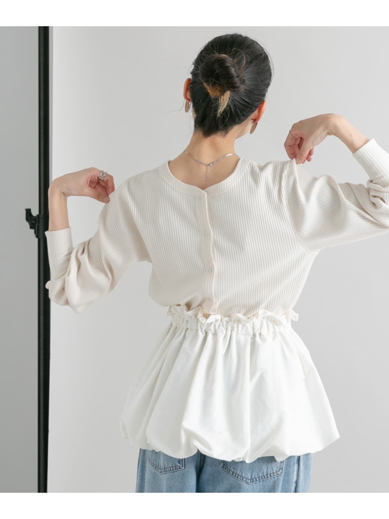 【楽天市場】【SALE／50%OFF】バルーンパーツSETリブトップス KBF ケービーエフ トップス カーディガン ホワイト【RBA_E】【送料無料】[Rakuten Fashion ...