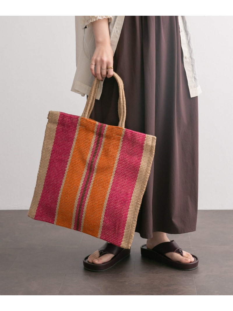 【楽天市場】【SALE／30%OFF】MAISON BENGAL NEW JUTE PORESH BAG KBF ケービーエフ バッグ トート ...