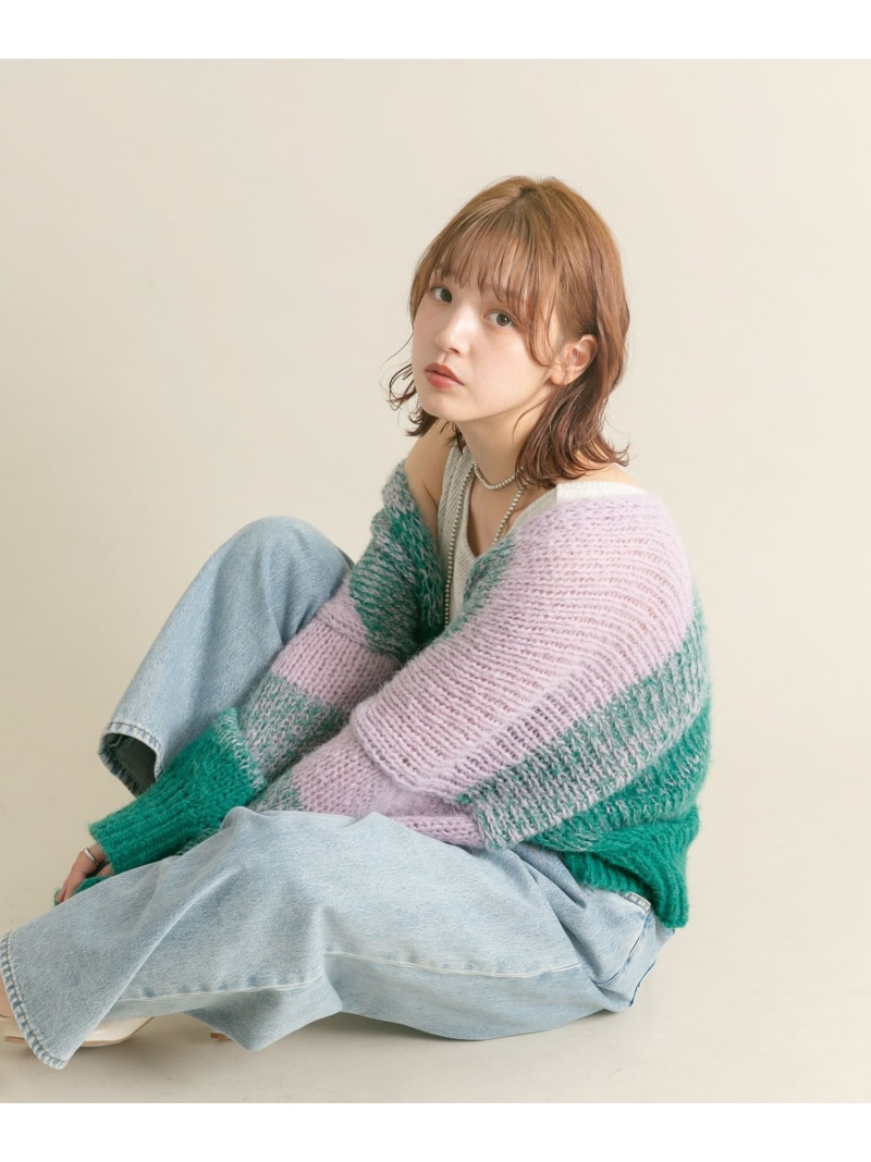 【楽天市場】【SALE／50%OFF】『WEB/一部店舗限定』グラデーションショートカーディガン KBF ケービーエフ トップス カーディガン ホワイト グリーン ネイビー【RBA_E】【送料 ...