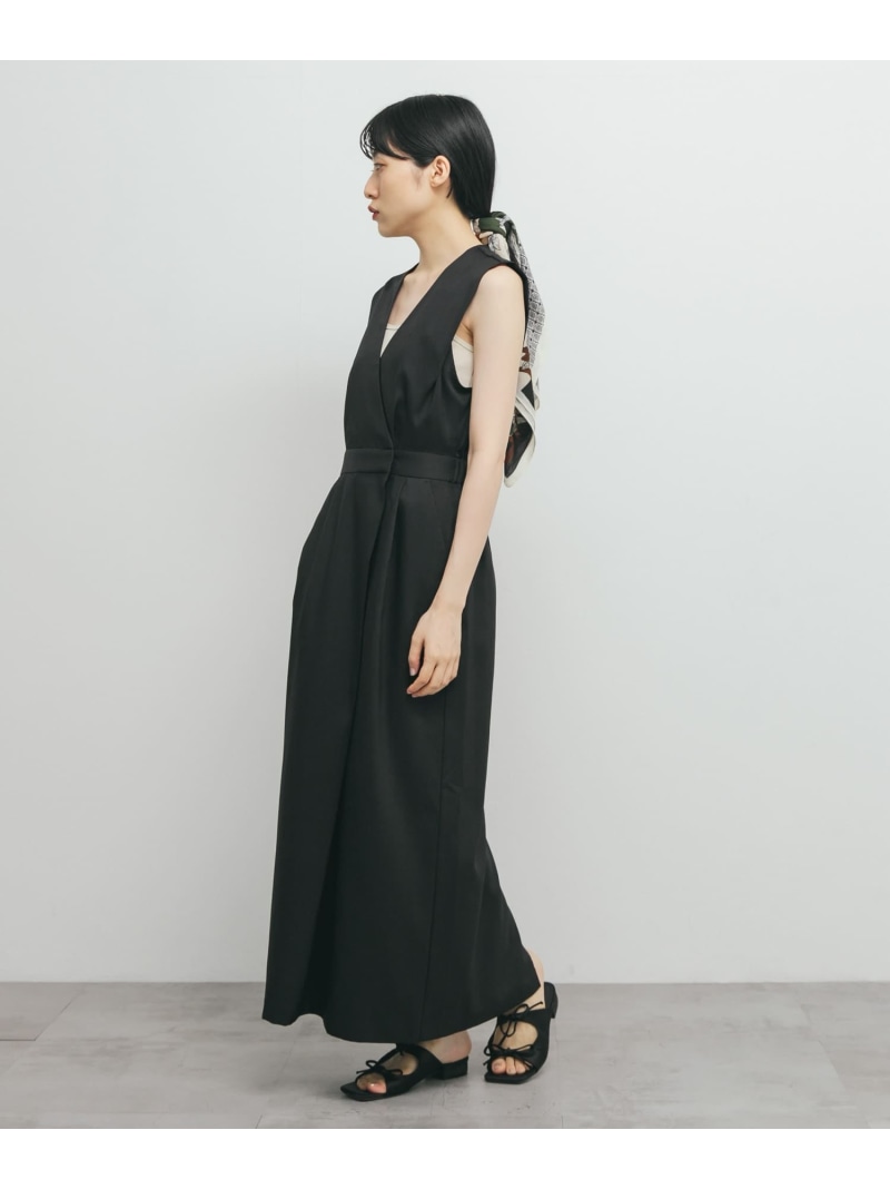 【楽天市場】カシュクールラップジャンパースカート KBF ケービーエフ ワンピース・ドレス ワンピース ブラウン ブラック【送料無料】[Rakuten Fashion]：KBF／ケービーエフ