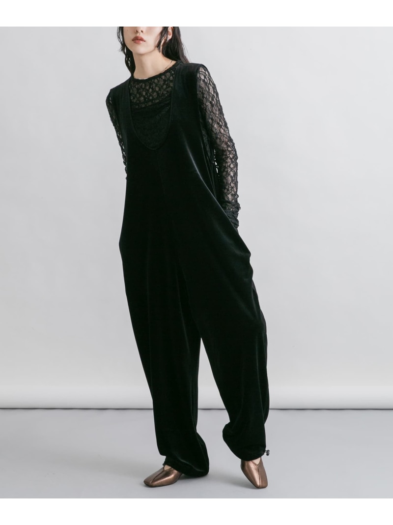 【楽天市場】【SALE／50%OFF】2WAYベロアオールインワン KBF ケービーエフ オールインワン・オーバーオール オーバーオール・サロペット ブラウン ブラック【RBA_E】【送料無料 ...