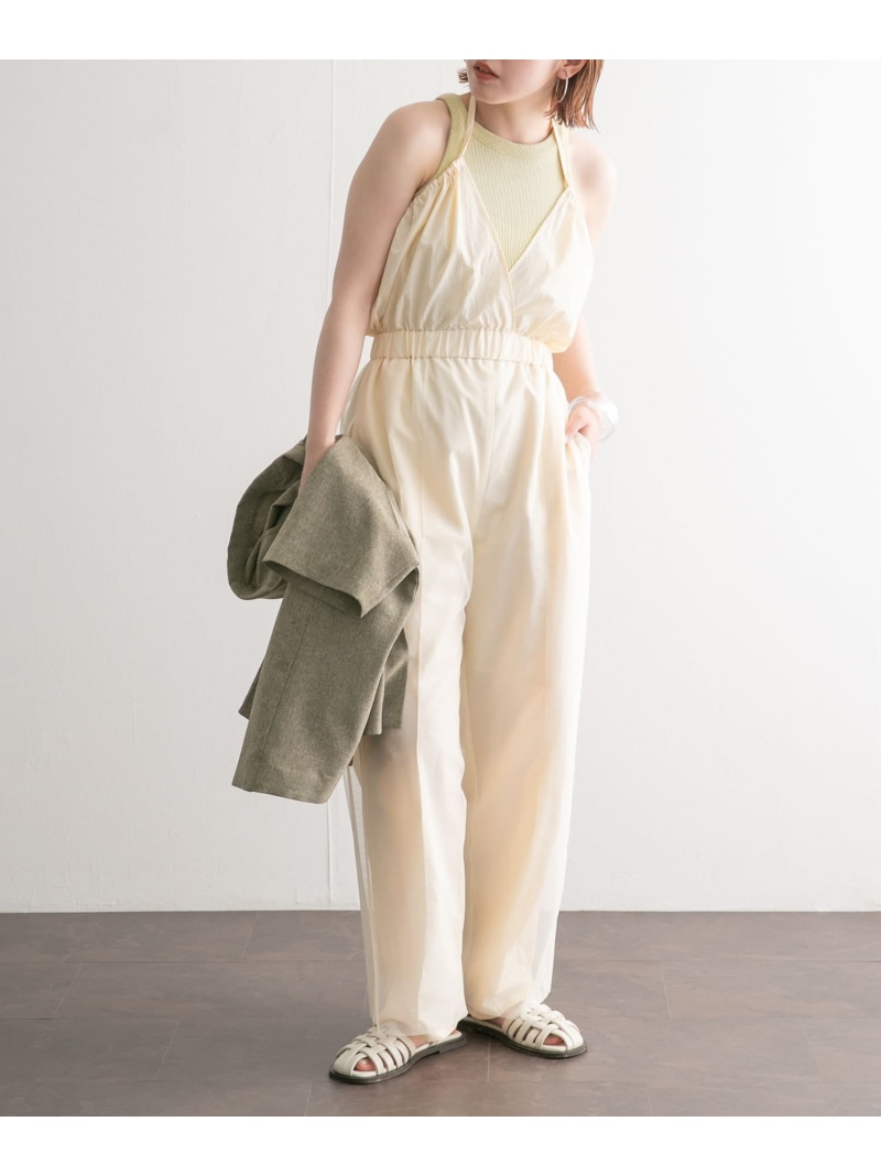 【楽天市場】【SALE／50%OFF】2WAYチュールレイヤードサロペット KBF ケービーエフ オールインワン・オーバーオール オーバーオール・サロペット ホワイト ネイビー【RBA_E ...