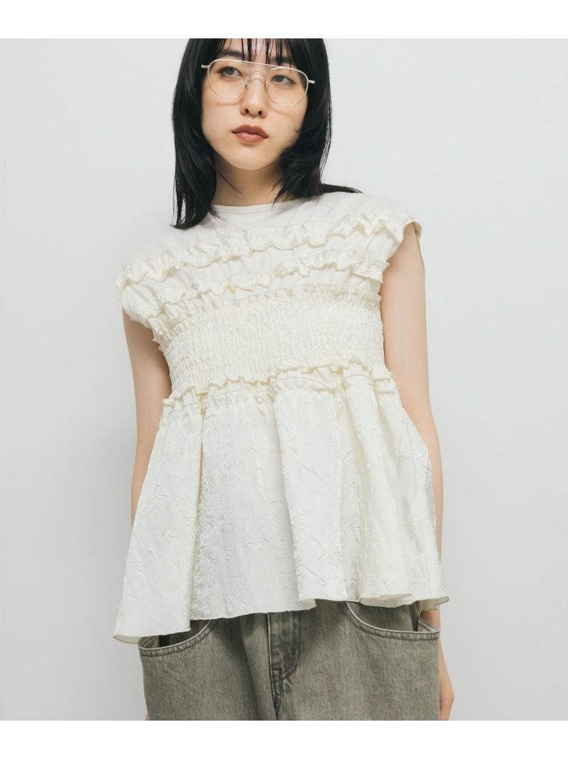 【楽天市場】【SALE／25%OFF】フリルドッキングカットソー KBF ケービーエフ トップス カットソー・Tシャツ ホワイト ブラック【RBA_E】【送料無料】[Rakuten ...