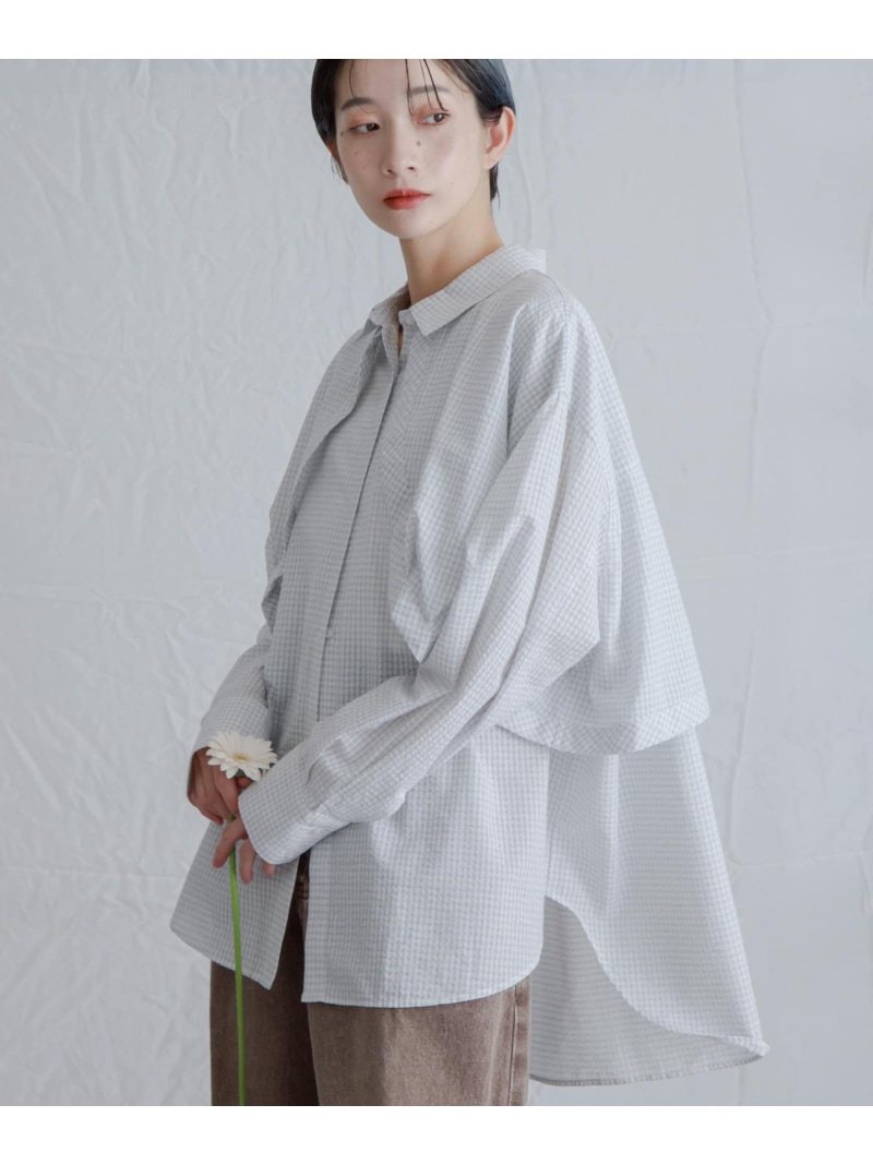 【楽天市場】【SALE／50%OFF】チェックレイヤードBIGシャツ KBF ケービーエフ トップス シャツ・ブラウス ホワイト ネイビー【RBA_E】[Rakuten Fashion ...