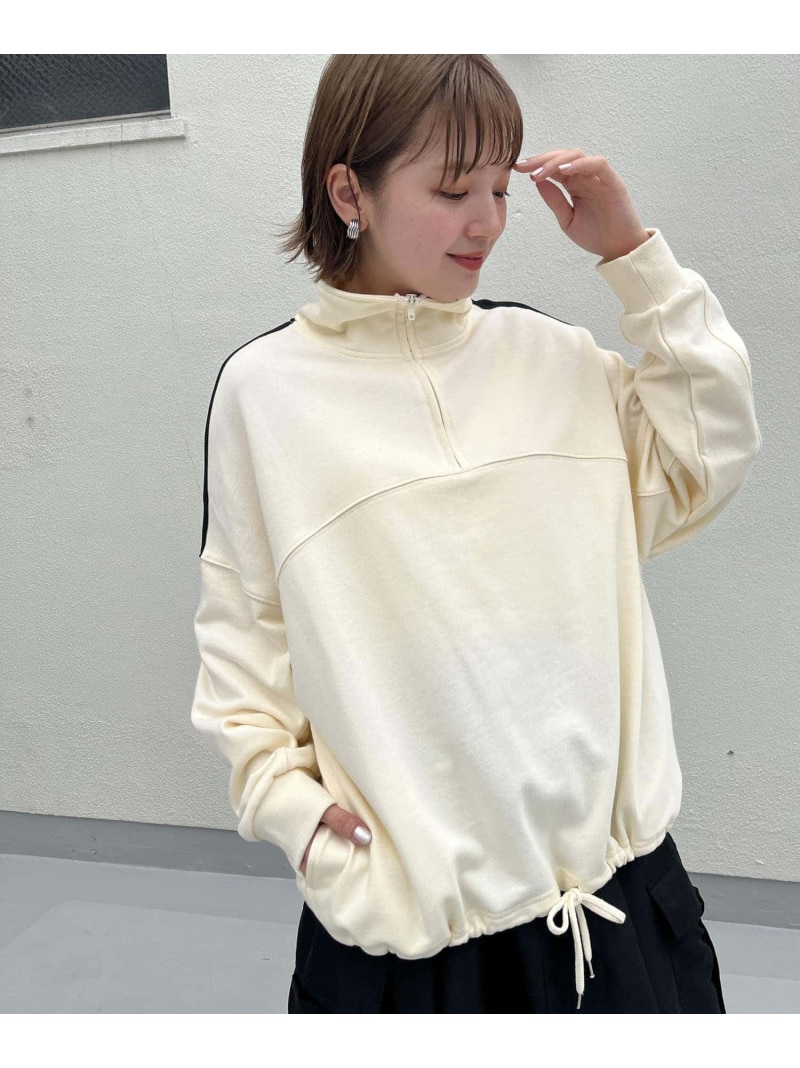 【楽天市場】【SALE／50%OFF】ショルダーラインハーフZIPプルオーバー KBF ケービーエフ トップス カットソー・Tシャツ ホワイト パープル【RBA_E】[Rakuten ...