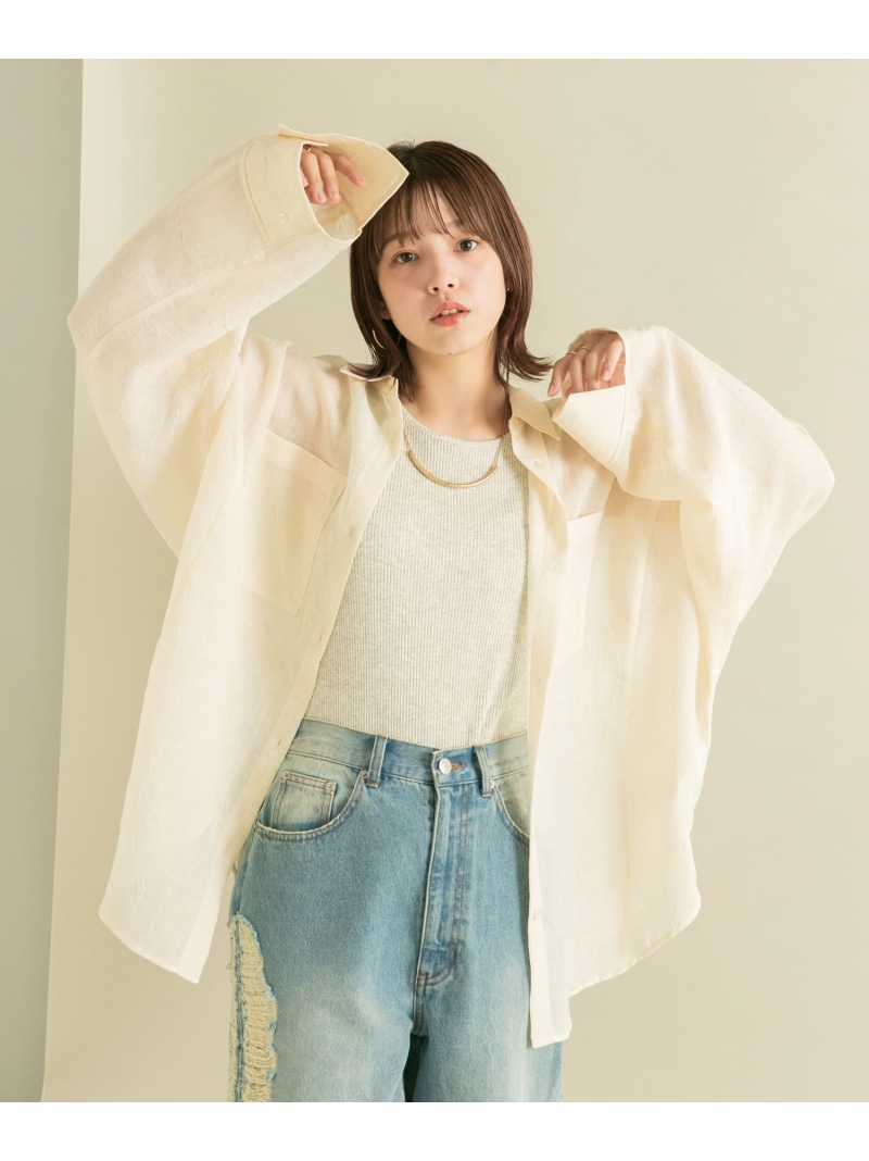 【楽天市場】【SALE／50%OFF】ワイドスリーブシアーシャツ KBF ケービーエフ トップス シャツ・ブラウス グレー イエロー ホワイト【RBA_E】[Rakuten Fashion ...