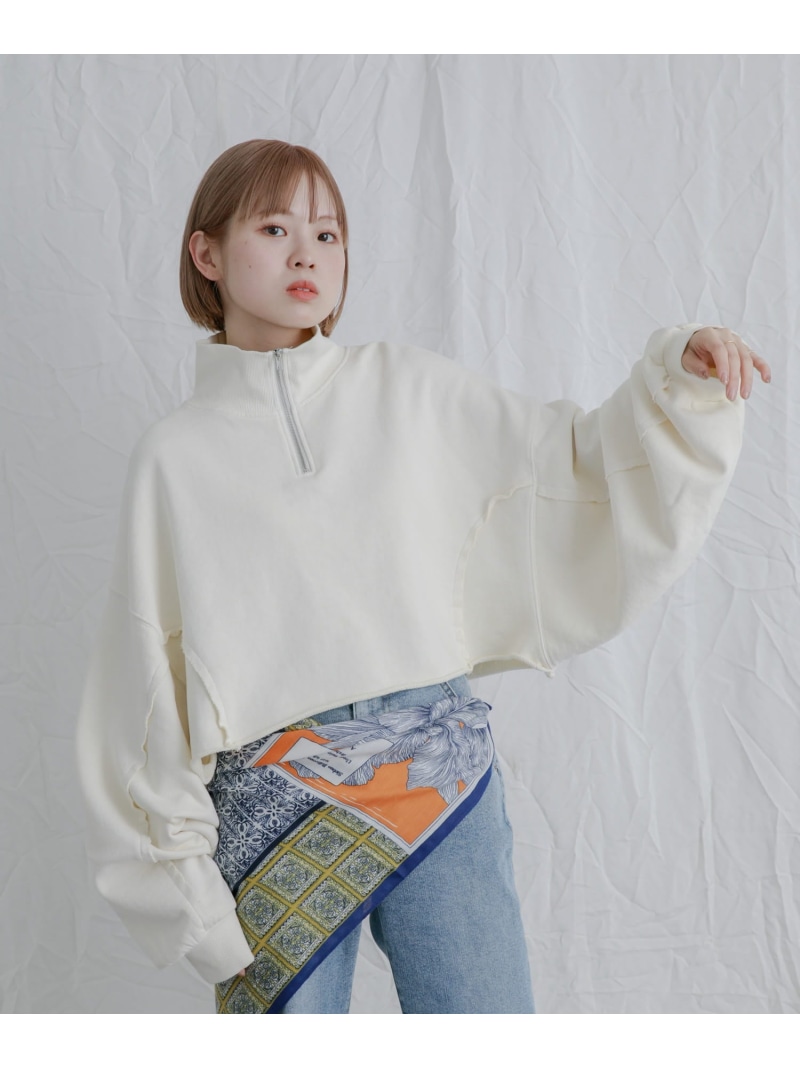 【楽天市場】【SALE／60%OFF】ハーフZIPリメイクスウェット KBF ケービーエフ トップス スウェット・トレーナー ブルー ブラウン ホワイト【RBA_E】[Rakuten ...