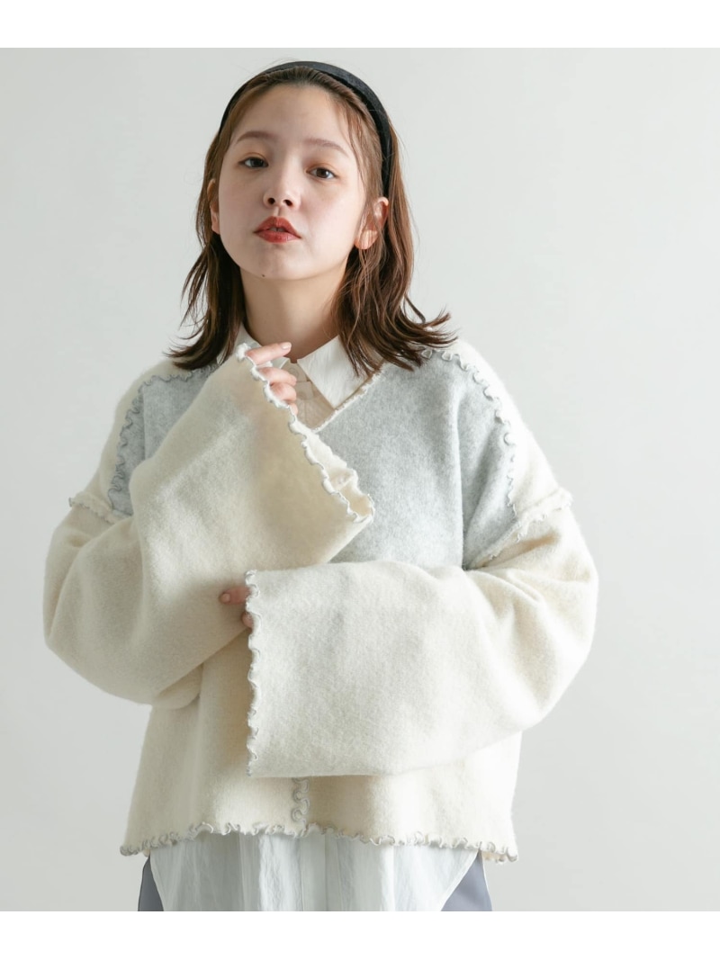 【楽天市場】バイカラーメローニット KBF ケービーエフ トップス ニット【送料無料】[Rakuten Fashion]：KBF／ケービーエフ