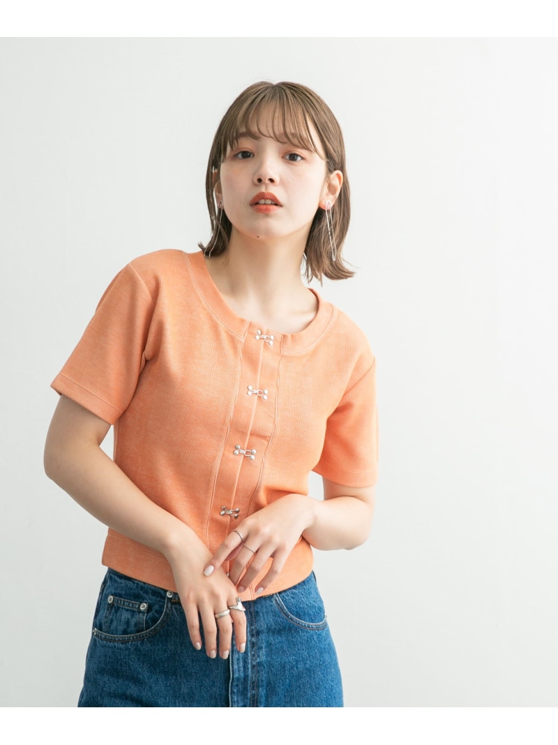 【楽天市場】【SALE／50%OFF】フロントホックTEE KBF ケービーエフ トップス カットソー・Tシャツ グリーン ネイビー【RBA_E】[Rakuten Fashion]：KBF ...