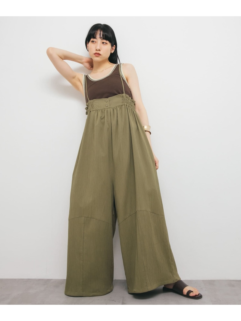 【楽天市場】ボリュームサロペット KBF ケービーエフ オールインワン・オーバーオール オーバーオール・サロペット ホワイト カーキグリーン ブラック【送料無料】[Rakuten ...