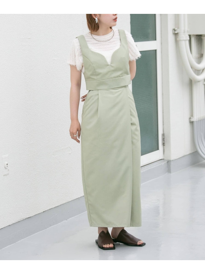 【楽天市場】【SALE／60%OFF】ビスチェSETワンピース KBF ケービーエフ ワンピース・ドレス ワンピース ブラック カーキグリーン ...