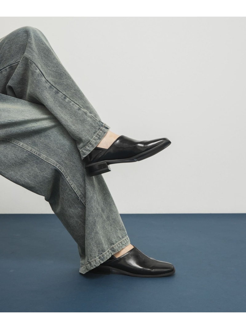 【楽天市場】センターステッチスクエアトゥスライドシューズ KBF ケービーエフ シューズ・靴 その他のシューズ・靴 グレー ブラック【送料無料】[Rakuten Fashion]：KBF／ケービーエフ