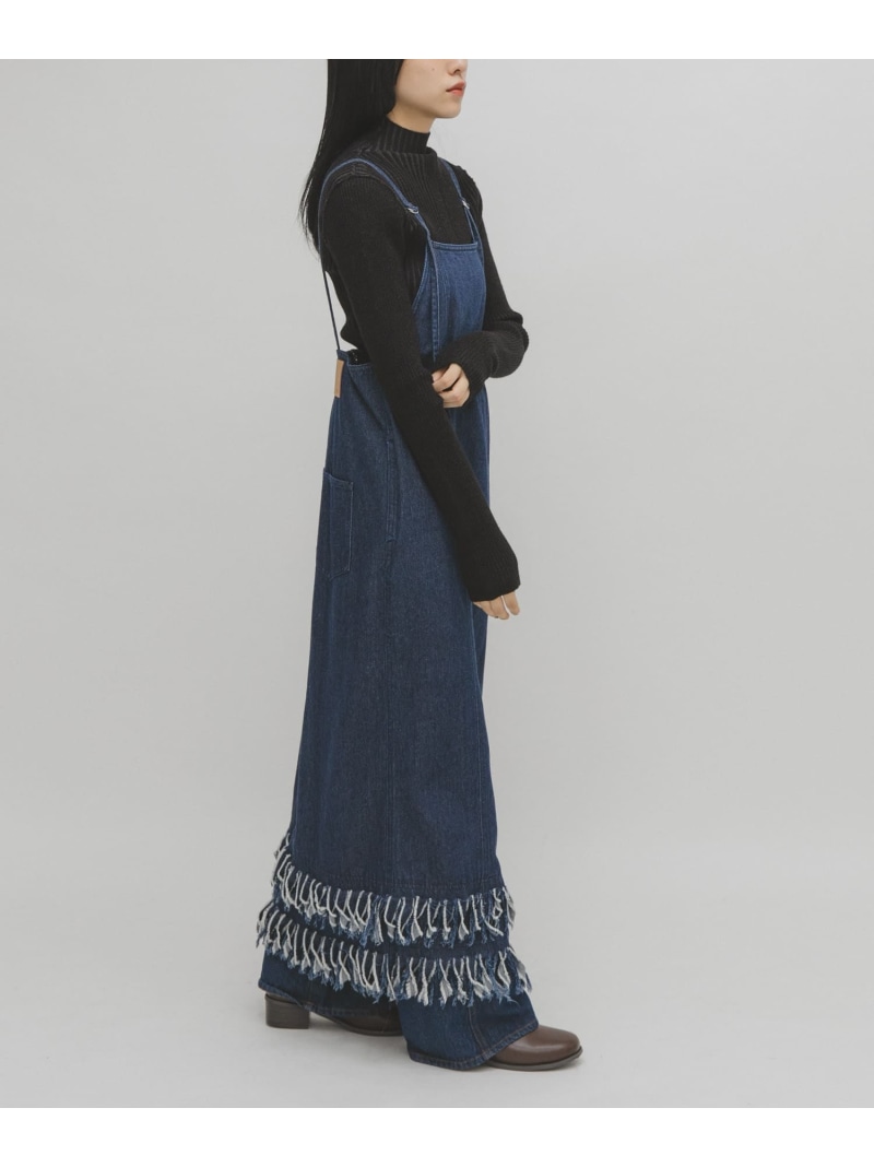 【楽天市場】フリンジデニムキャミワンピース KBF ケービーエフ ワンピース・ドレス ワンピース ブルー【送料無料】[Rakuten Fashion]：KBF／ケービーエフ