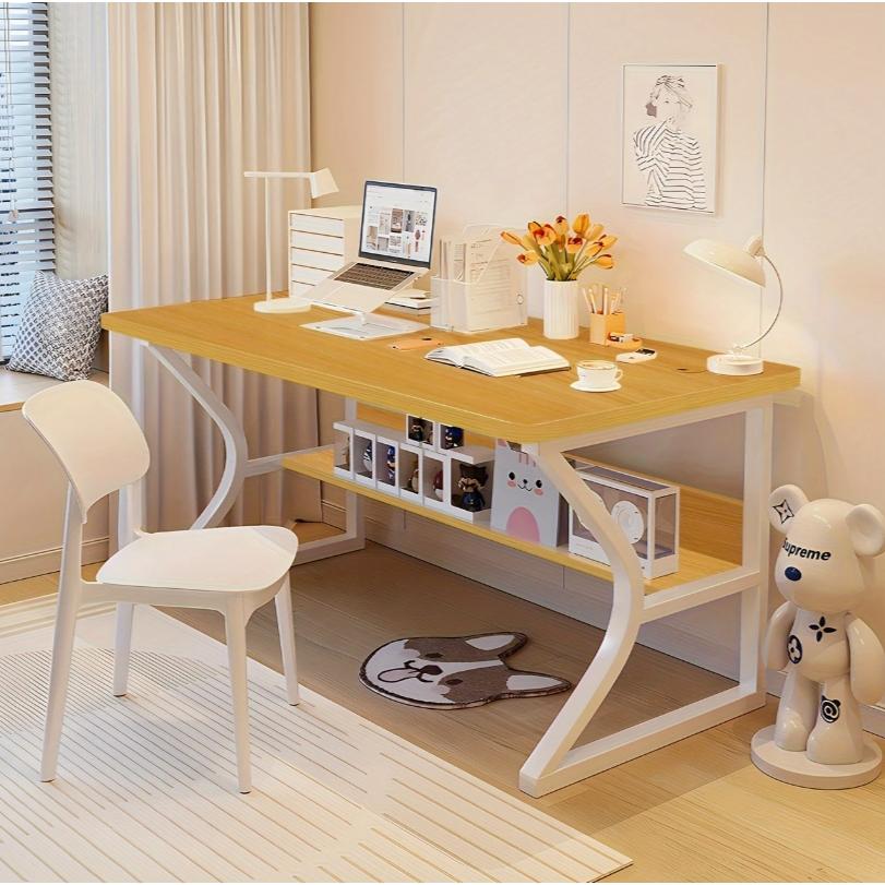 【楽天市場】オフィス用小型コンピューターデスク：寝室用、白い化粧台デスク収納付き、小スペース用ホームオフィスコンピューターデスク：KC club