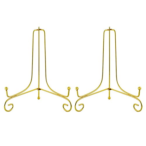 【楽天市場】Artliving ゴールド プレートスタンド アイアン 皿立 写真立て 本立て 8号 (2 個セット)：ケーディーラインストアR