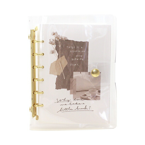 【楽天市場】Bine/バイン A6 クリアバインダー【ゴールド】：文具・文房具のKDM 楽天市場支店