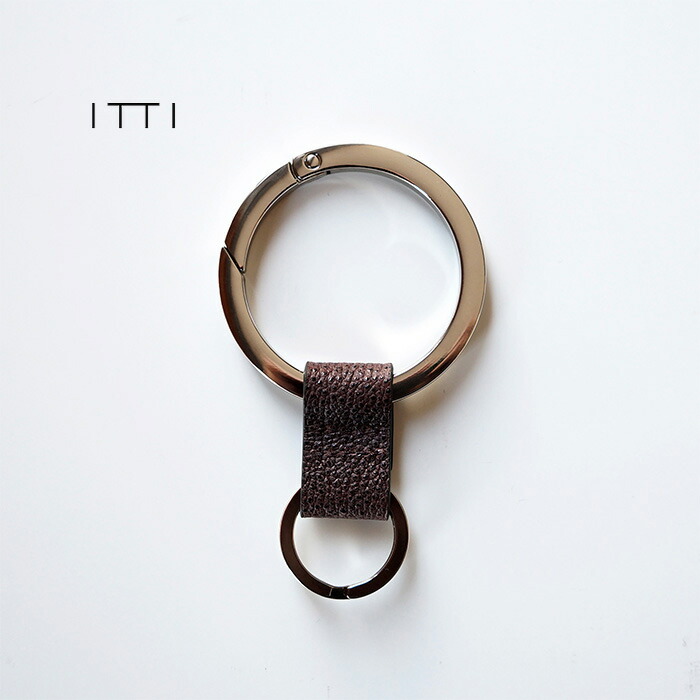【楽天市場】【別注商品】ITTI イッチ キーリング 黒桟革 ブラウン CRISTY RING RING / KUROZAN -BROWN ...