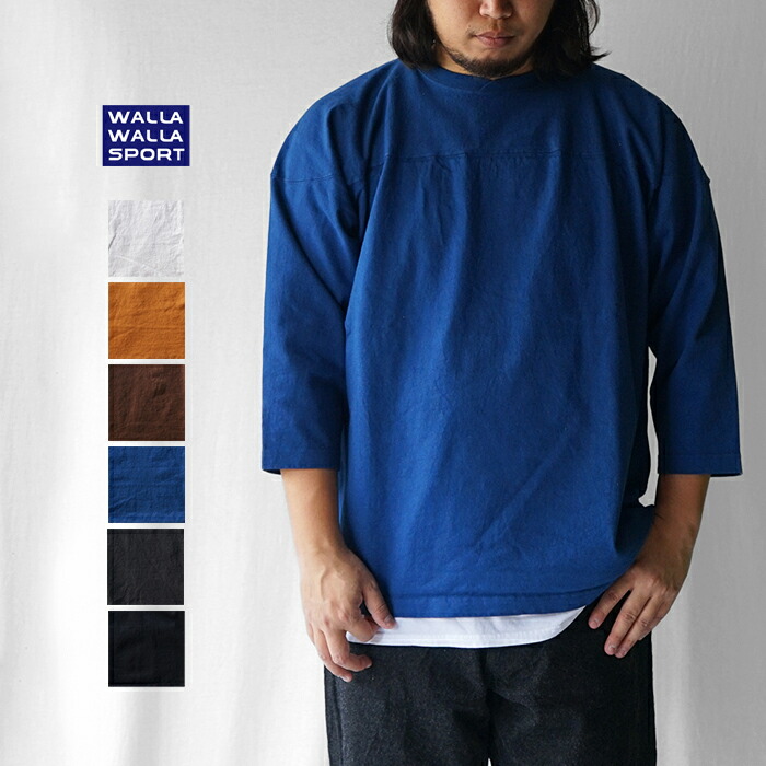 【楽天市場】WALLA WALLA SPORT ワラワラスポーツ フットボールTシャツ 7分袖 9oz 3/4 FOOTBALL TEE 9 ...