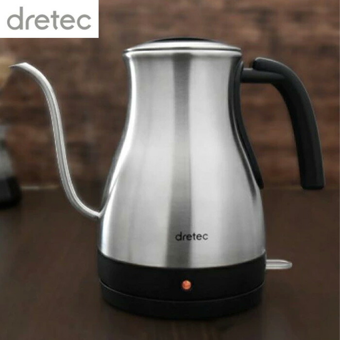 【楽天市場】ドリテック ドリップケトル グレープ 1.0L PO-350 ステンレスケトル 電気ケトル 1L 1リットル 電気ポット 湯沸かしポット やかん おしゃれ dretec：景品販売