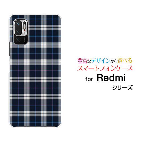 【楽天市場】スマホケース Redmi Note 10T レッドミー ノート テンティーSoftBankチェック柄 ネイビー×ホワイト[ スマホ ...