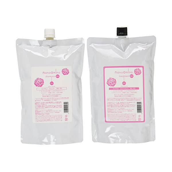 【楽天市場】【対象商品PT10倍開催中】 ニューウェイジャパン ナノアミノ RM-RO シャンプー1000ml & トリートメント 1000g リフィルタイプセット【送料無料】【最安値挑戦中 ...