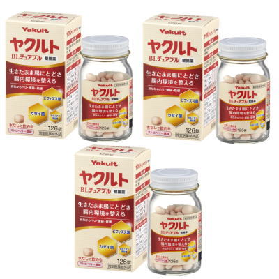【楽天市場】ヤクルトBLチュアブル整腸薬 126錠×3 指定医薬部外品 ストロベリー風味のチュアブル錠 送料無料 ★：健康デパート