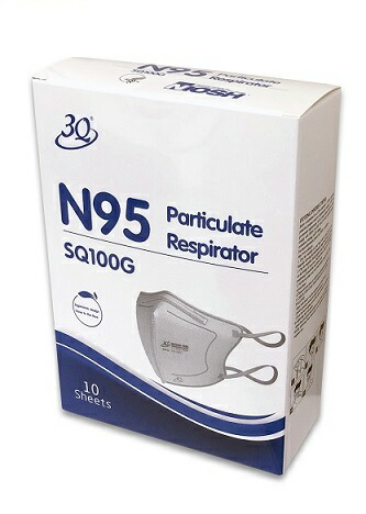 【楽天市場】N95マスク 折りたたみ立体式 SQ100G 076027 1枚×10包：ケンコージョイ楽天市場支店