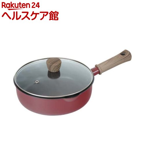 【楽天市場】1台5役 マルチな深型 卓上 クックタブ IH対応テーブルパン 22cm レッド RB-2858(1個)：楽天24 ヘルスケア館