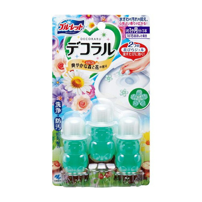 【楽天市場】【ゆうパケット配送対象】[小林製薬]ブルーレット デコラル 爽やかな森と花の香り 22.5g (洗浄 防汚 トイレ用 掃除 ...