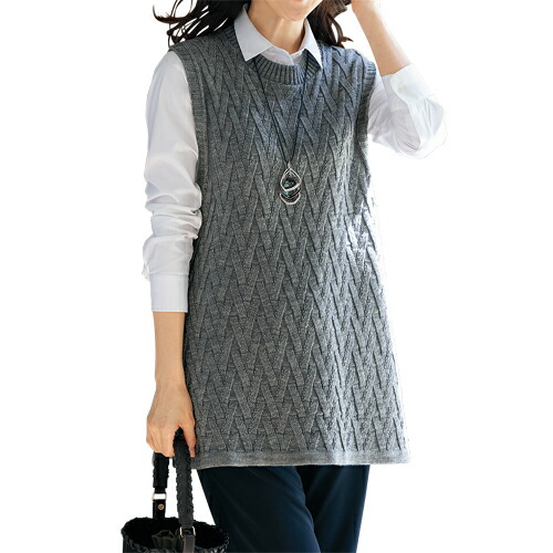 楽天市場】ベスト 半袖 ニット プルオーバー レディース 秋冬 日本製