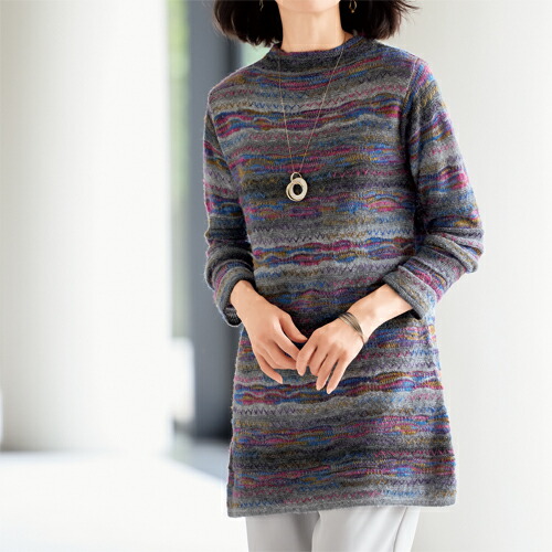 楽天市場】セーター チュニック レディース シニア 秋冬 日本製