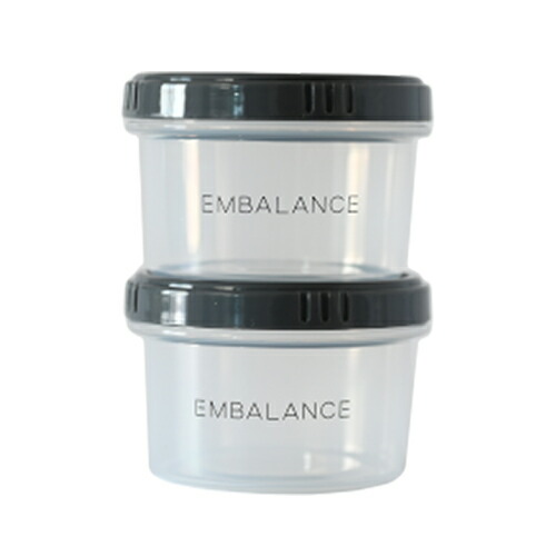 【楽天市場】EMBALANCE ROUND CONTAINER（エンバランスラウンドコンテナ）グレー XS（130ml×2P） 【エンバランス】：健康サポート専門店