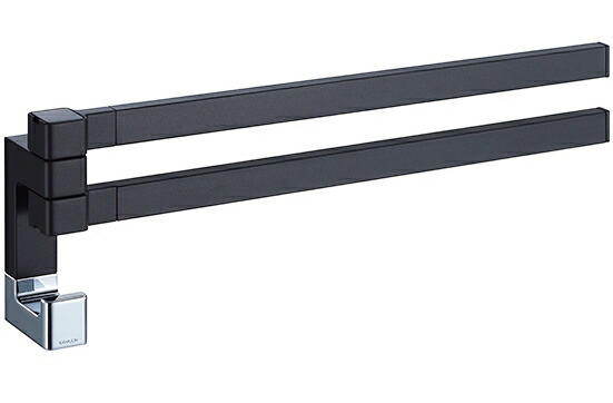 【楽天市場】KAWAJUN（カワジュン） タオルレール SE-429-003C（マットブラック+クローム）【※メーカー取寄の諸経費が送料に含まれております】：ケンチクボーイ