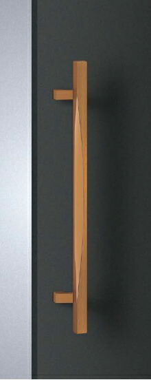 【楽天市場】UNION（ユニオン） ドアハンドル アルミ ヘアライン＋ミラーアッシュゴールド T1235-25-195【内外/1組】：ケンチクボーイ