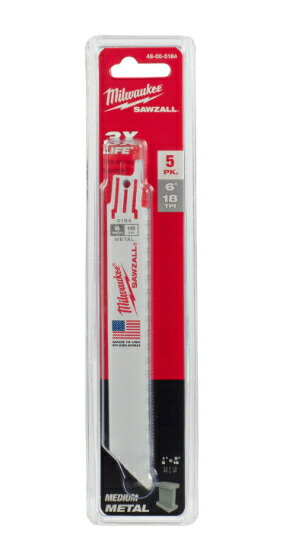 【楽天市場】ミルウォーキー THIN KERF金工用レシプロソーブレード 18TPI 152mm（5本パック） 48-00-5184：ケンチクボーイ