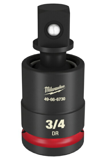 【楽天市場】ミルウォーキー SHOCKWAVE IMPACT DUTY 3/4インチ (19.0mm)角 ユニバーサルジョイント 49-66 ...