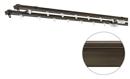 【楽天市場】TOSO 伸縮式カーテンレール AJ606 ダブル 2m（1.10～2.00m） ブラウン：ケンチクボーイ